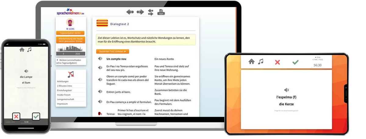 Katalanisch Aufbau-Sprachkurs für Fortgeschrittene